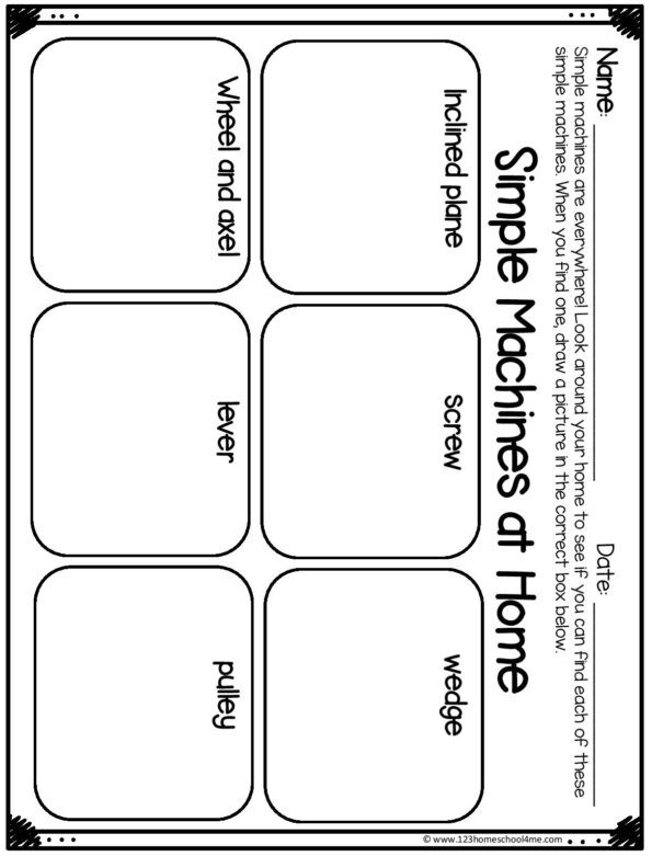 FREE Printable Simple Machines Worksheet Pack for Kids