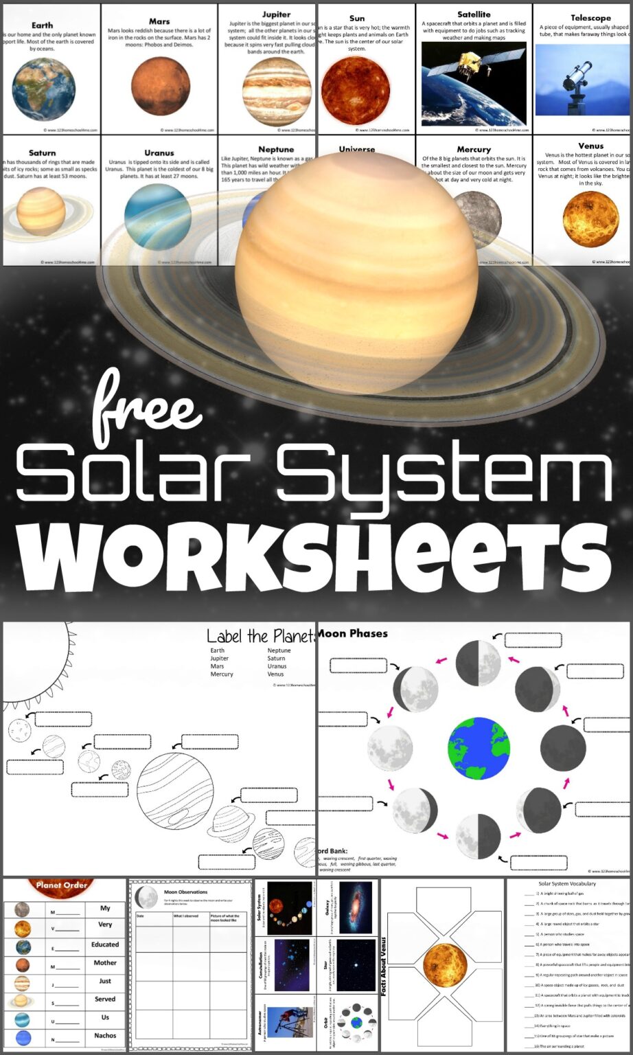 🪐 Solar System Inner Planets Worksheets and Activities for Kids