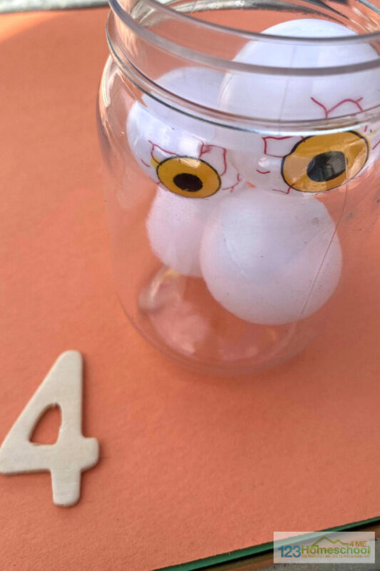Halloween Counting Jars Activity