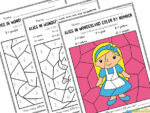 FREE Printable Alice In Wonderland Color By Number