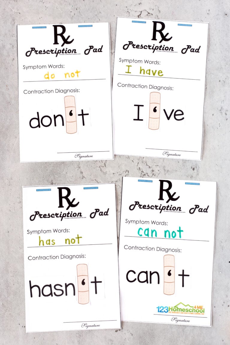 🩹 Band-Aid Contractions Activity - Free Printable Game for Kids