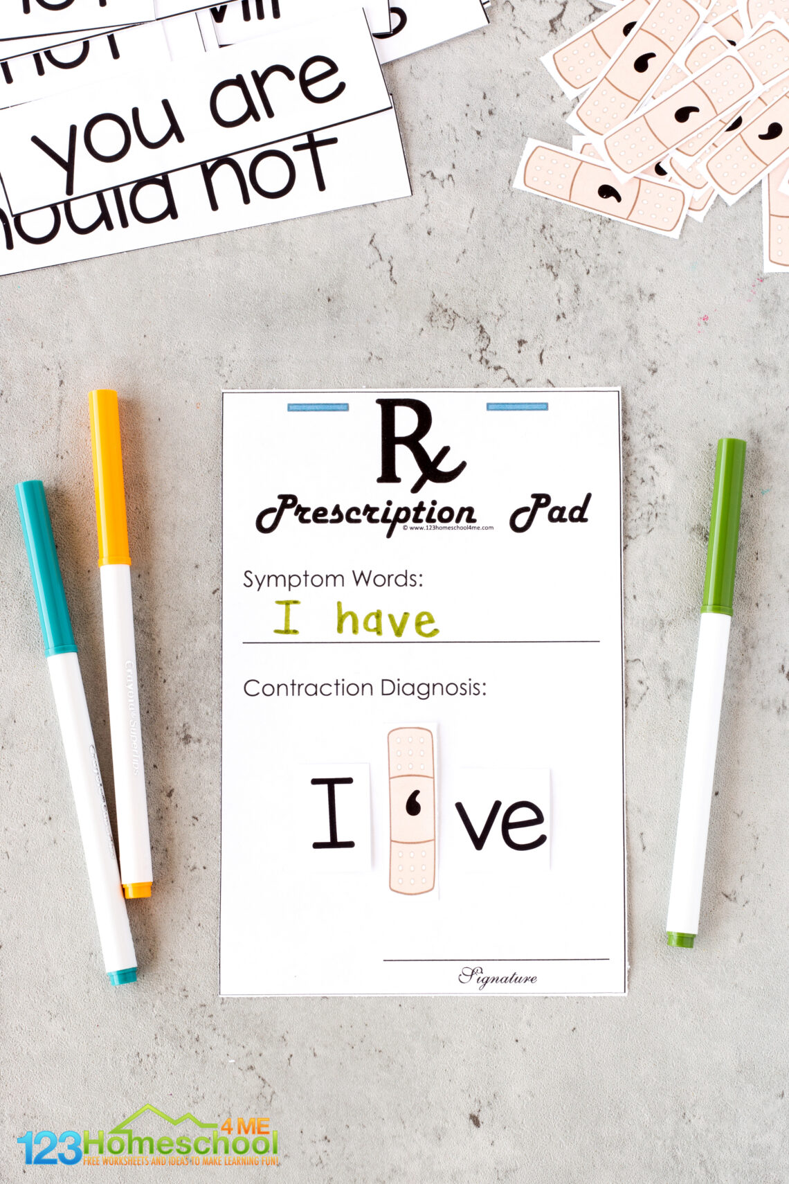 🩹 Band-Aid Contractions Activity - Free Printable Game for Kids