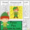 FREE Peter Pan Color by CVC Word Worksheets