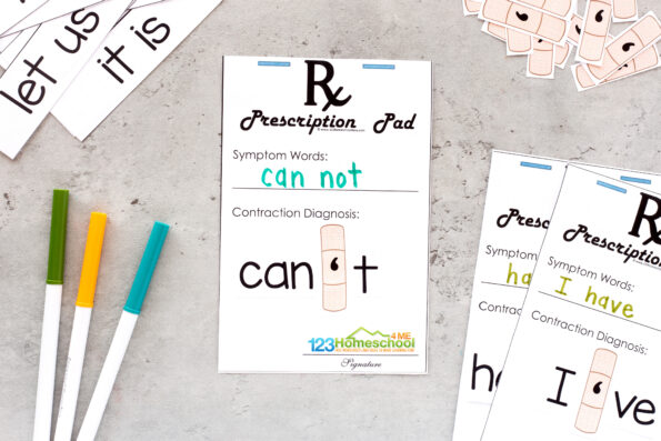 🩹 Band-Aid Contractions Activity - Free Printable Game for Kids