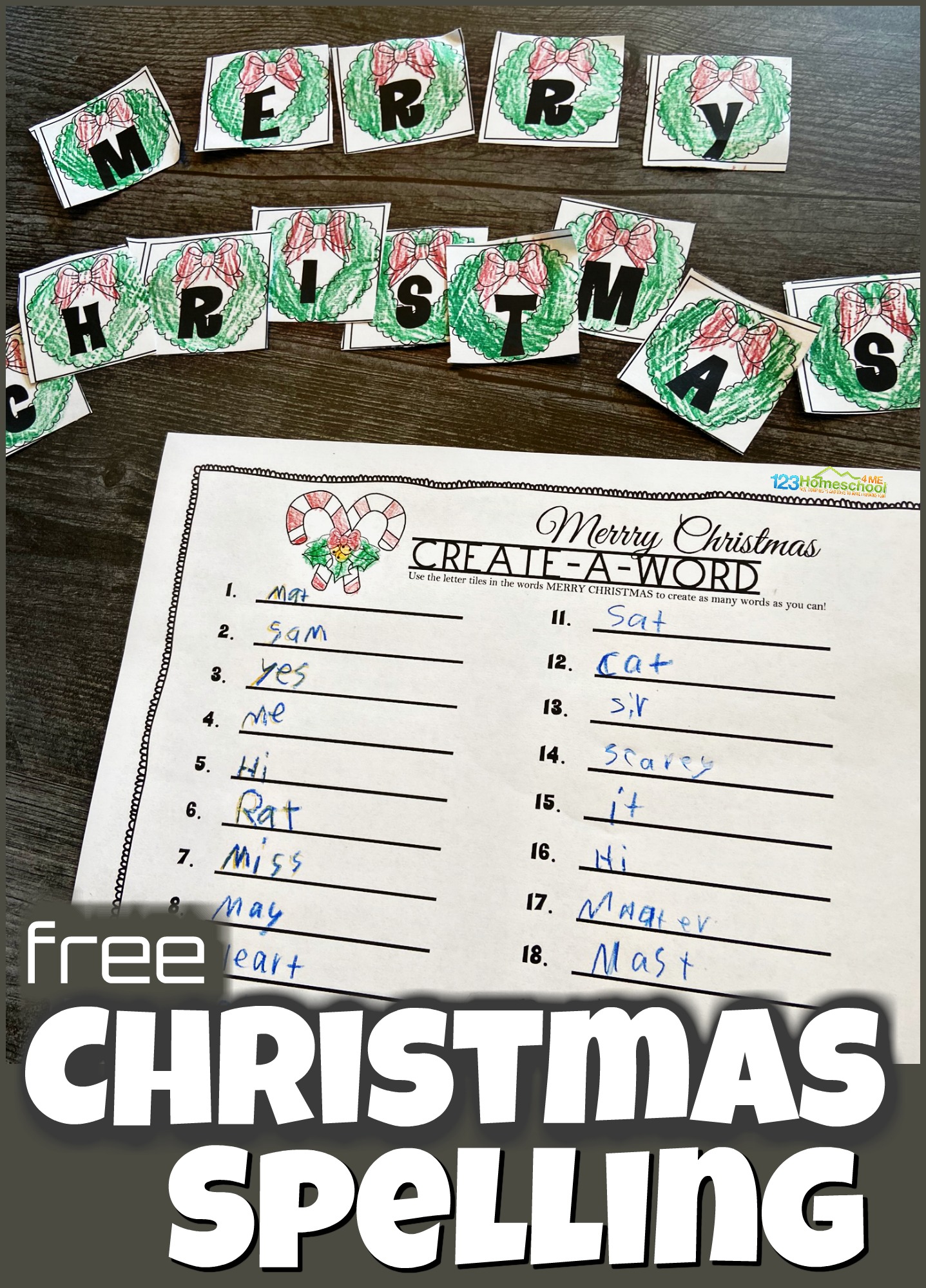 FREE Create A Word Christmas Spelling Activity FREE Create A Word Christmas Spelling Activity