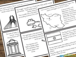 FREE Printable Iran for Kids Printable Mini-Book to Read, Color & Learn