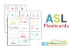 FREE Free Printable ASL Flashcards - Sign Language Word Flash Cards