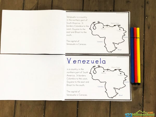 Venezuela for Kids Printable Mini Book