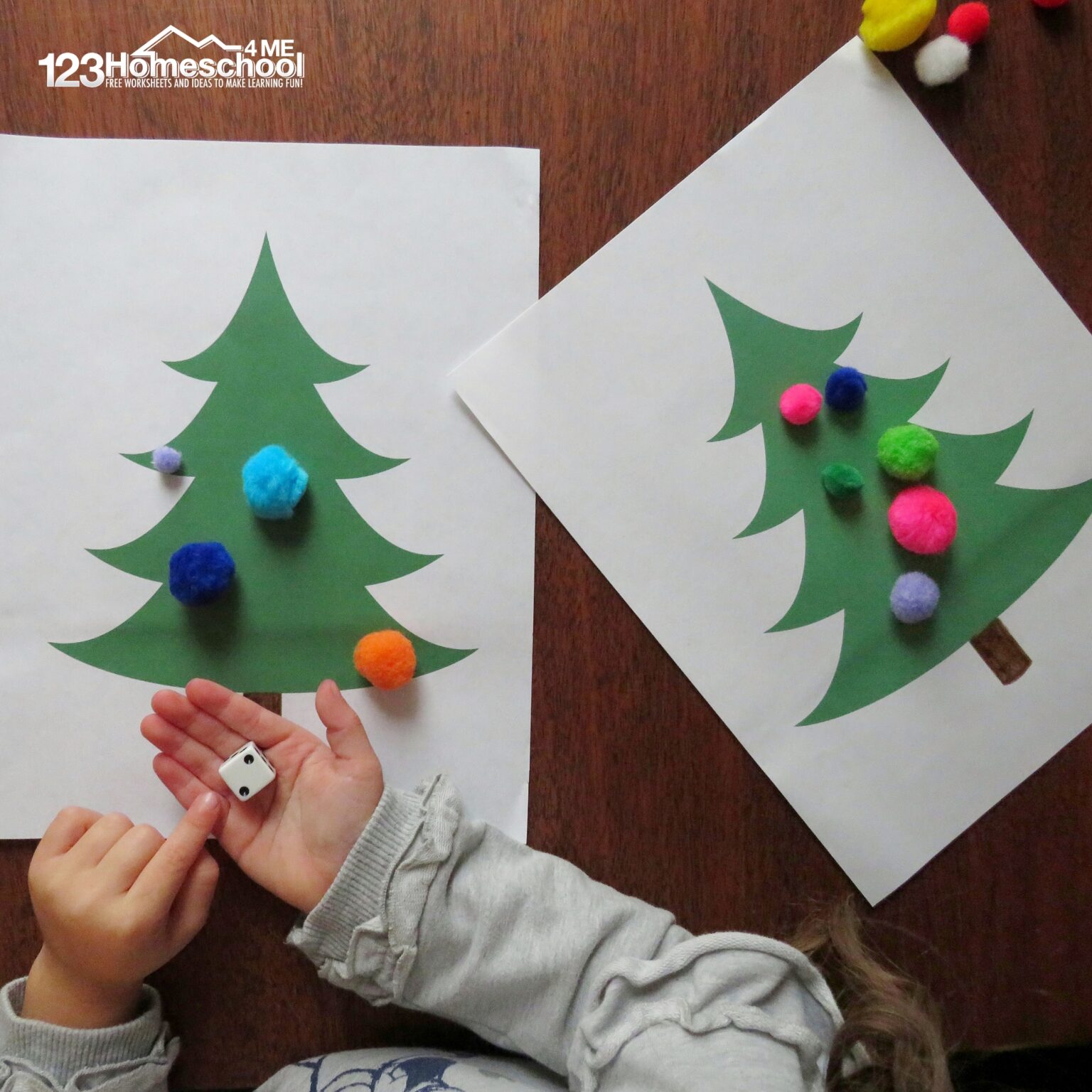 🎄 FREE Christmas Tree Counting Game