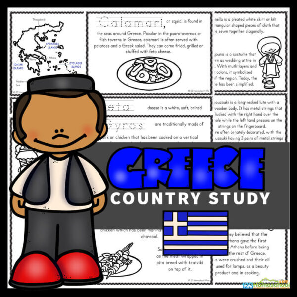 FREE Greece For Kids Printable Book