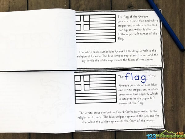 FREE Greece For Kids Printable Book
