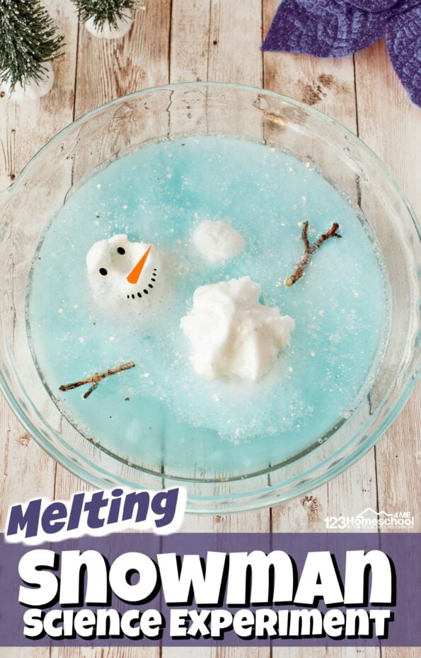 ⛄ EASY Melting Snowman Winter Science Experiment