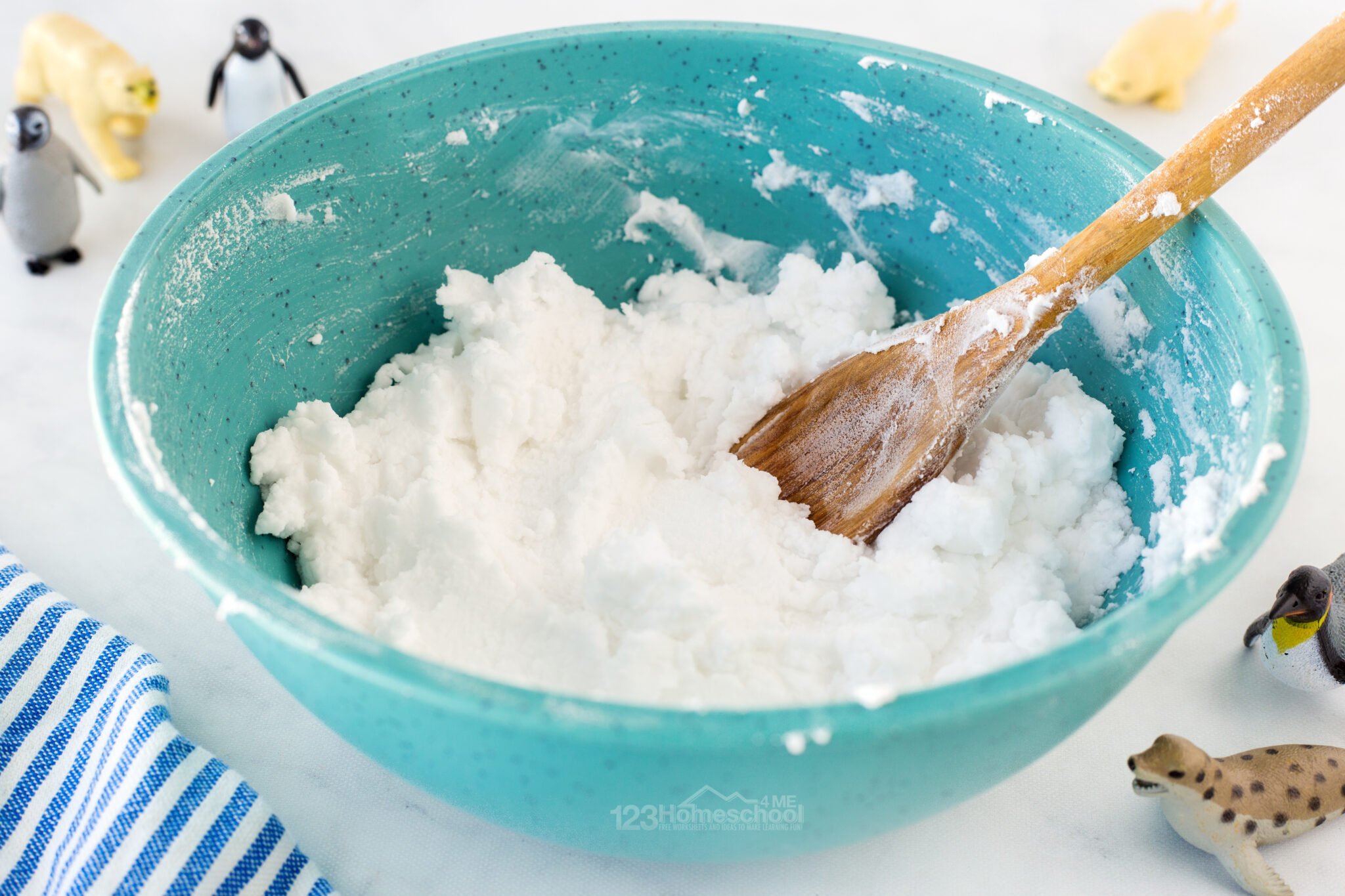 🐧 ️️Amazing Snow Dough for Penguin, Winter, & Antractica Activities