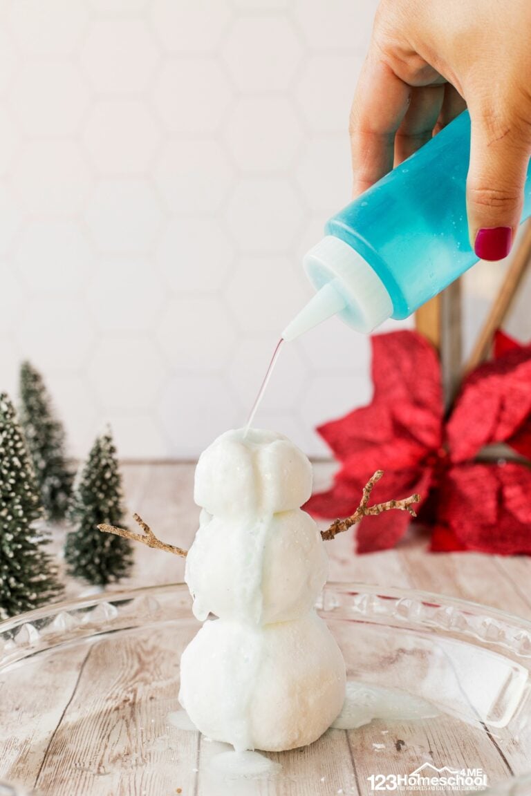 ⛄ EASY Melting Snowman Winter Science Experiment