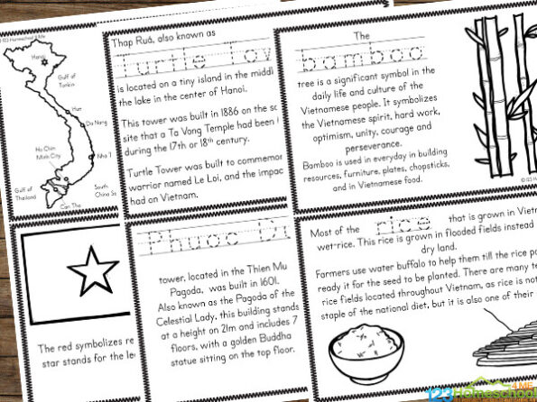 FREE Vietnam For Kids Printable Mini Book