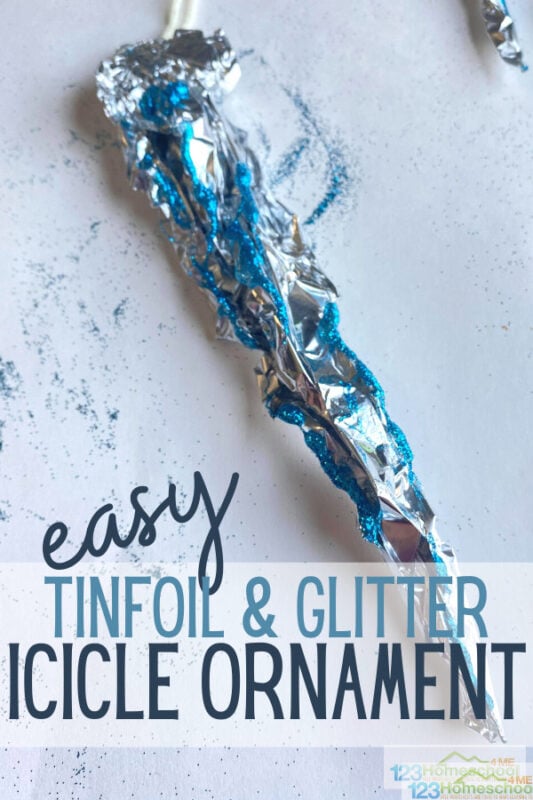 EASY Simple Foil Icicle Winter Craft for Preschool for Kids
