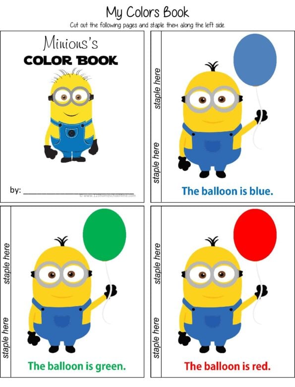 FREE Printable Minion Worksheet Printables for Kids