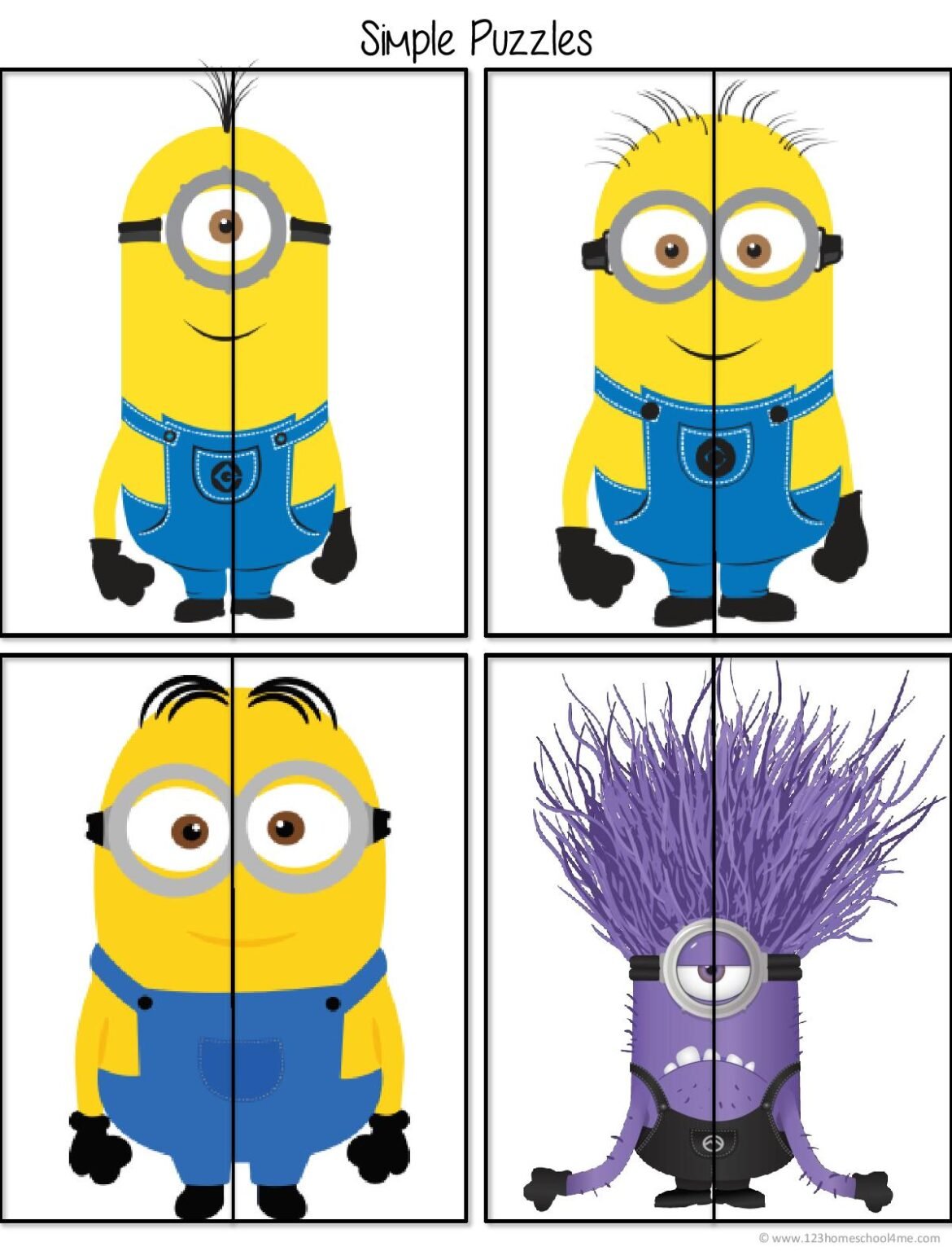 FREE Printable Minion Worksheet Printables for Kids