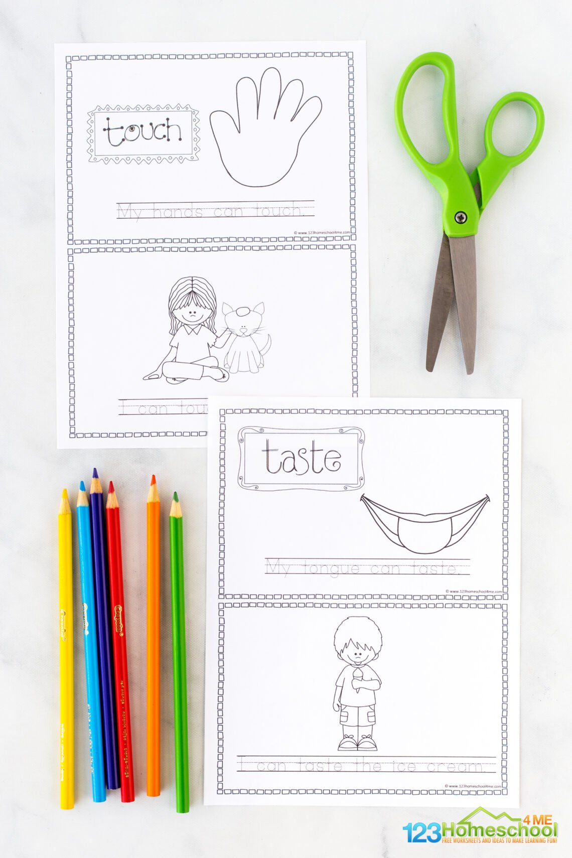 👅👂👃👀👉 My Five Senses Story Book Free Printable pdf