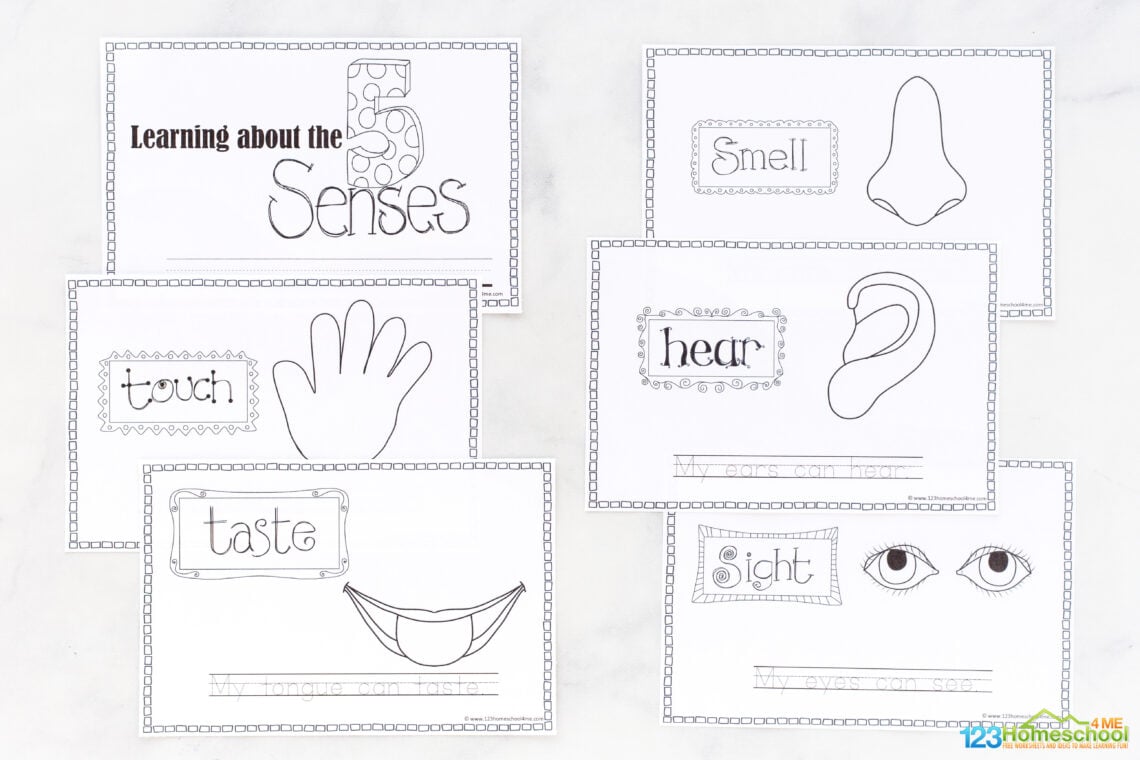👅👂👃👀👉 My Five Senses Story Book Free Printable pdf