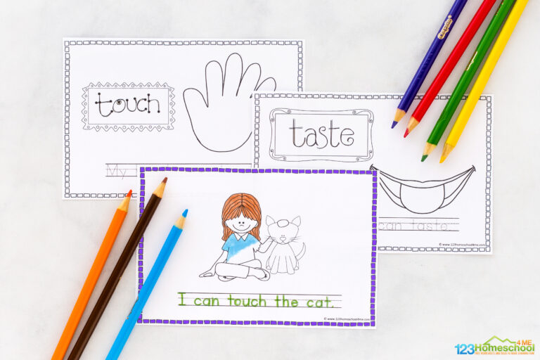 👅👂👃👀👉 My Five Senses Story Book Free Printable pdf