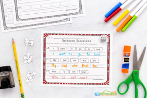 FREE Printable Sentence Scramble Worksheets for Kids