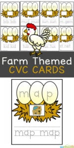🐔 FREE Printable Farm CVC Words Activity