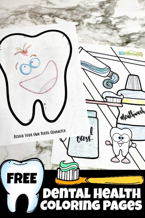 FREE Dental Health Coloring Pages