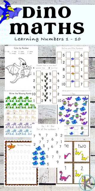 🦕 Dinosaur Theme - Math, Science, Free Printable Worksheets