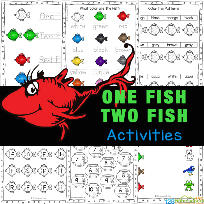 Printable One Fish Two Fish Activities Printable One Fish Two Fish Activities