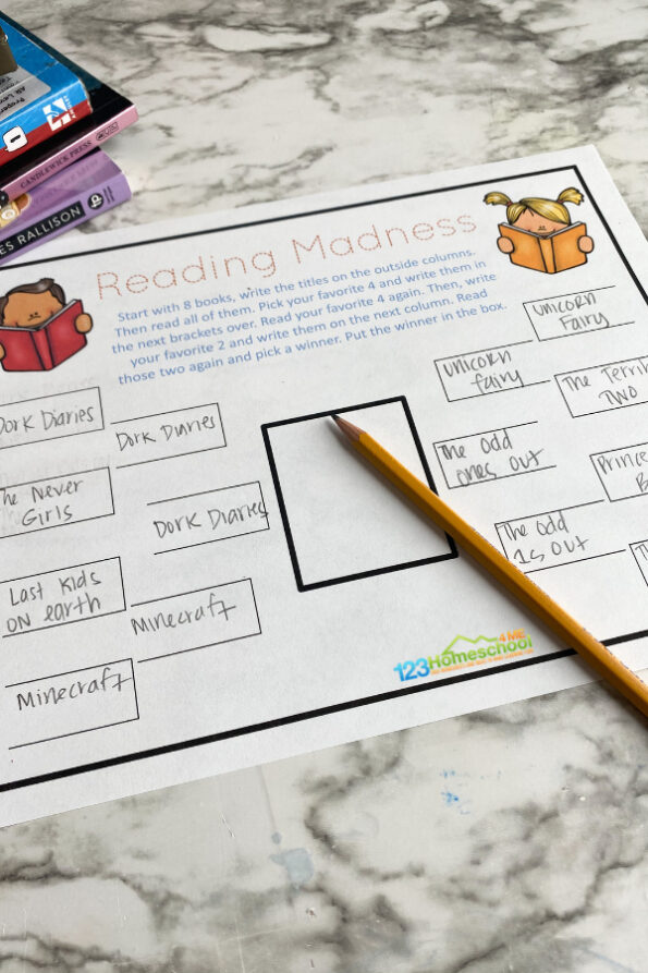 🏀📚 March Book Madness w/ FREE March Madness Bracket Template