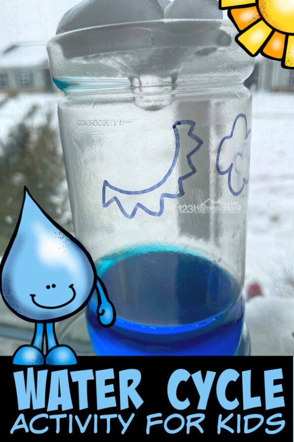 🌧 Water Cycle in a Bag Weather Activity for Kids w/ Free Worksheet
