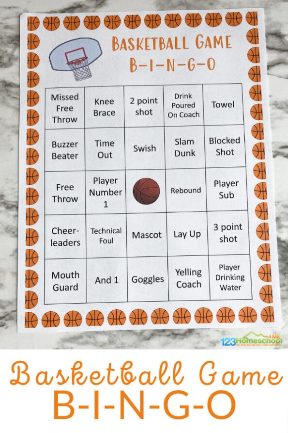 🏀Free Printable March Madness Basketball BINGO