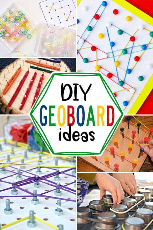 FUN, Hands-on DIY Geo board and Geoboards Activities for Kids