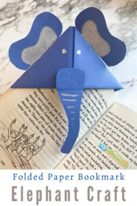 Folded Paper Bookmark: An Elephant Craft