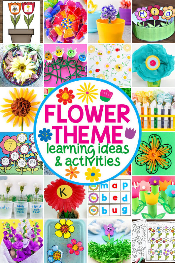 🌸 Flower Theme Crafts, Math, Activities, Science & FREE Worksheets