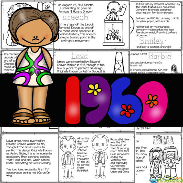 FREE 1960s for Kids Printable History Reader