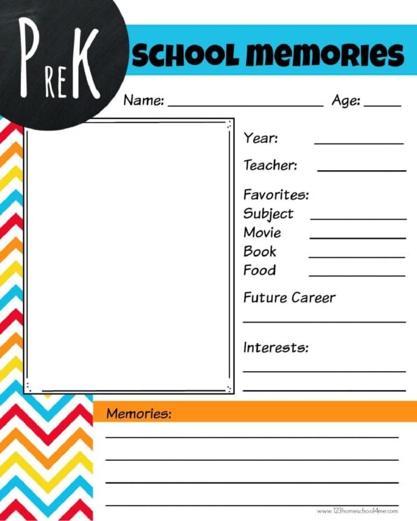 FREE Printable School Memory Book (with pdf template)