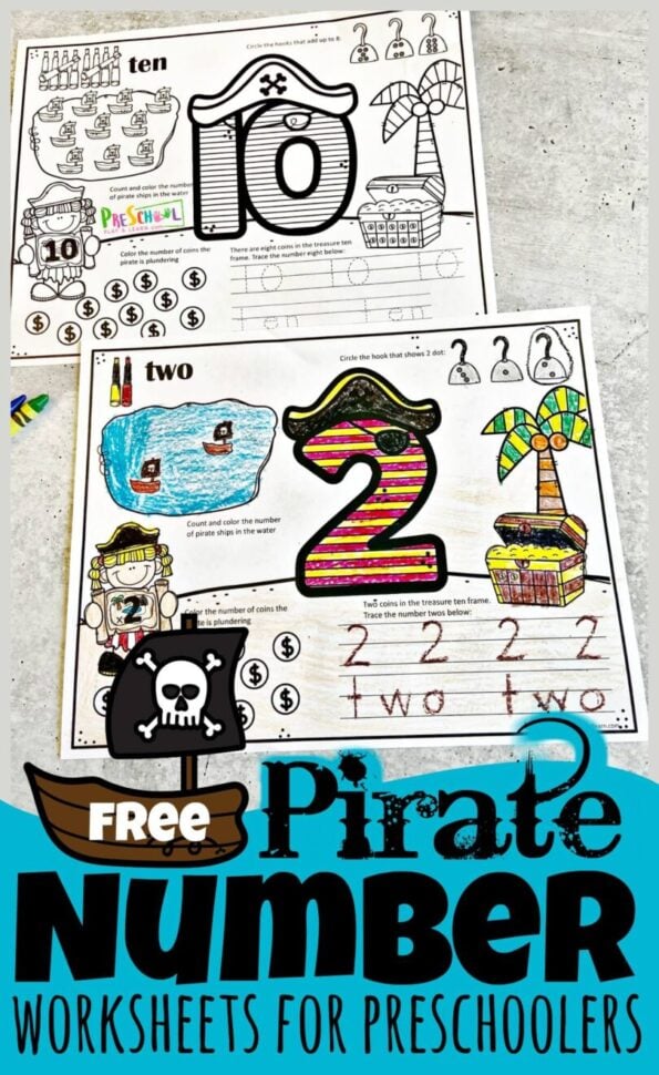 🏴‍☠️ Pirate Activities, Printables, Free Worksheets for Kids