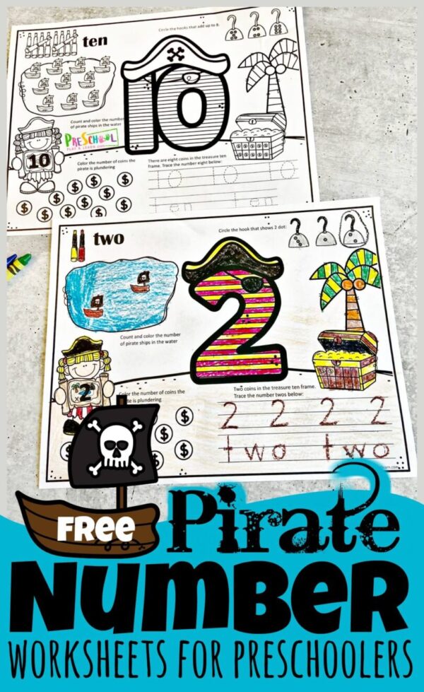 🏴‍☠️ Pirate Activities, Printables, Free Worksheets for Kids