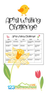 ☔ FREE Printable Writing Prompts Calendar for April