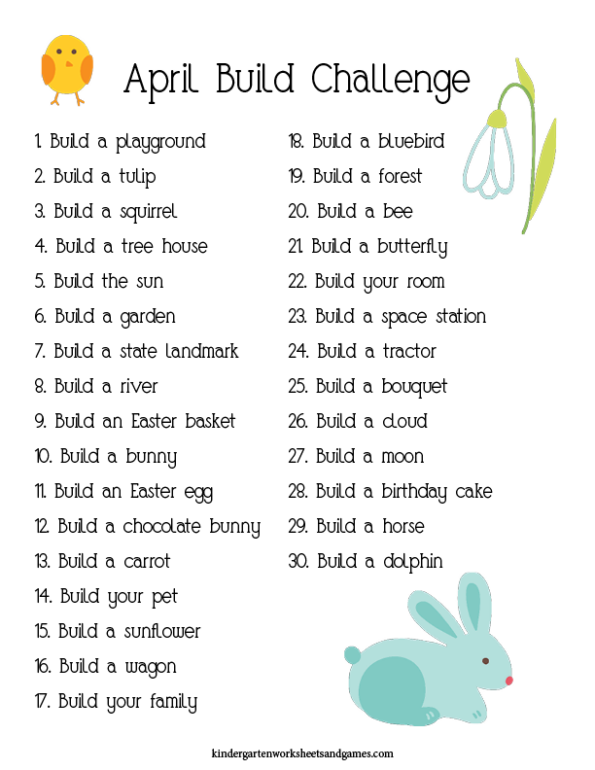 ☔ FREE Printable Writing Prompts Calendar for April