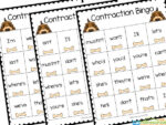 🐶 FREE Printable Contraction Bingo Game for Kids