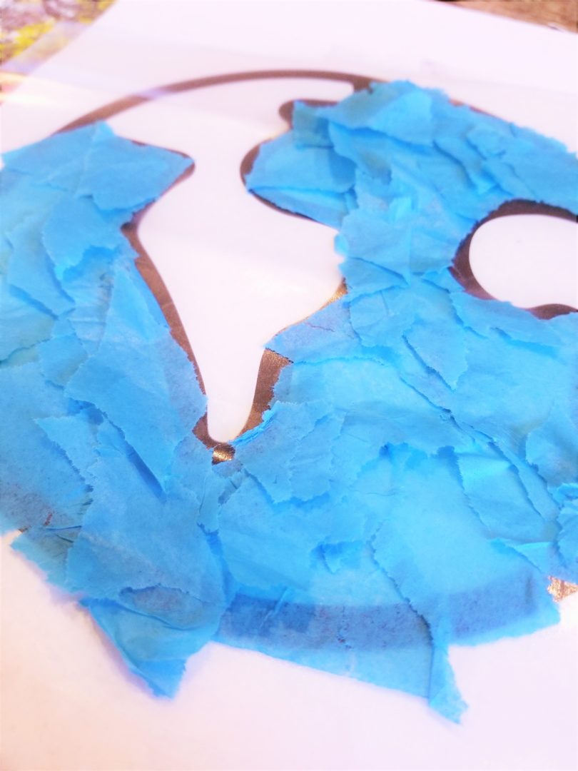 🌏 Earth Day Tissue Paper Suncatcher Craft for Preschoolers