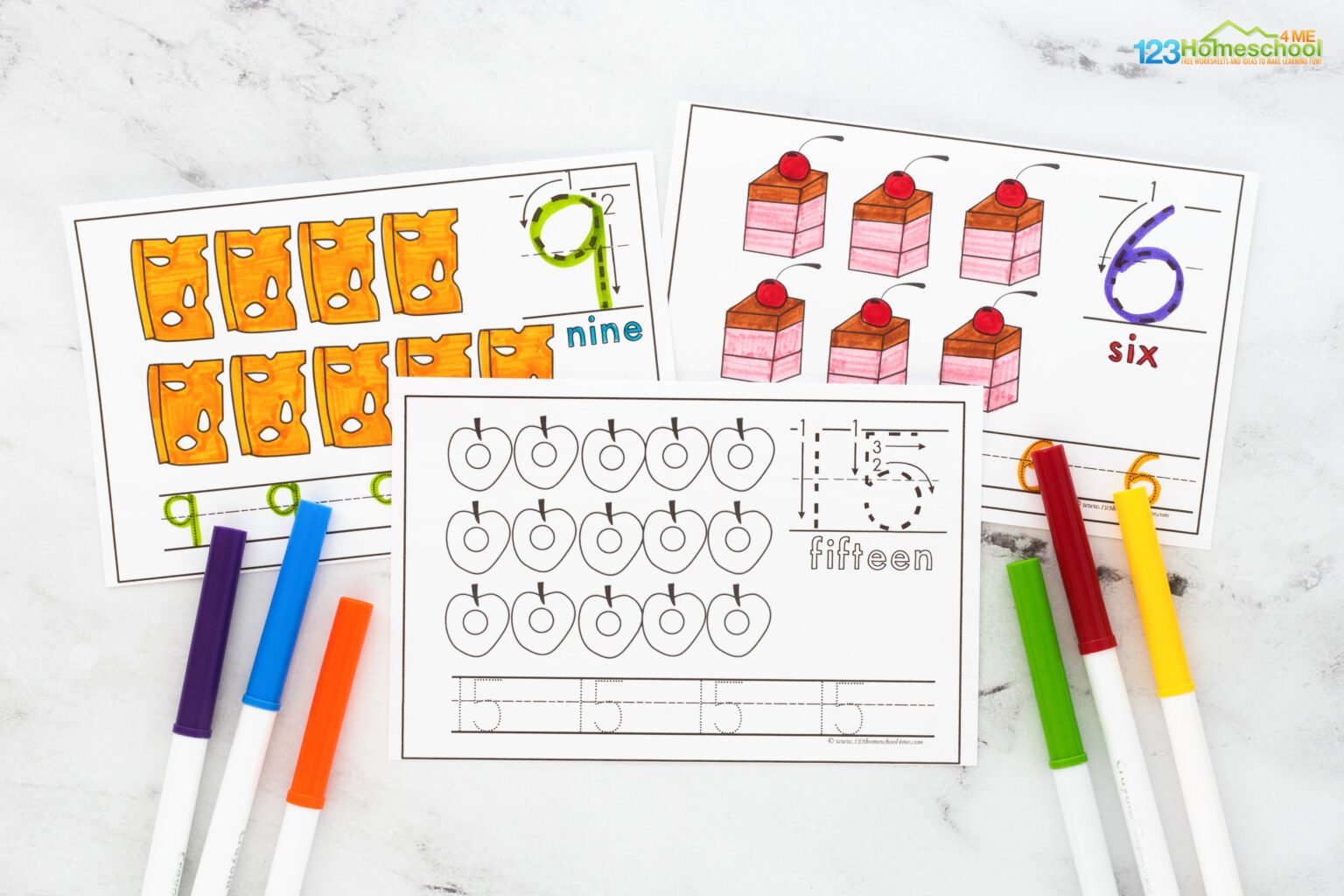 🐛 The Very Hungry Caterpillar Number Tracing Printable Worksheets