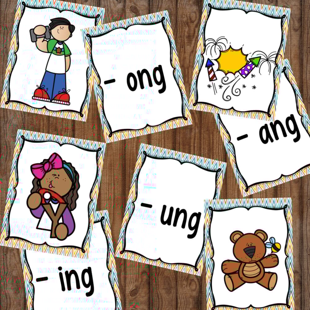 FREE Printable ng Sound Words Rhyming Game (Free Printable)