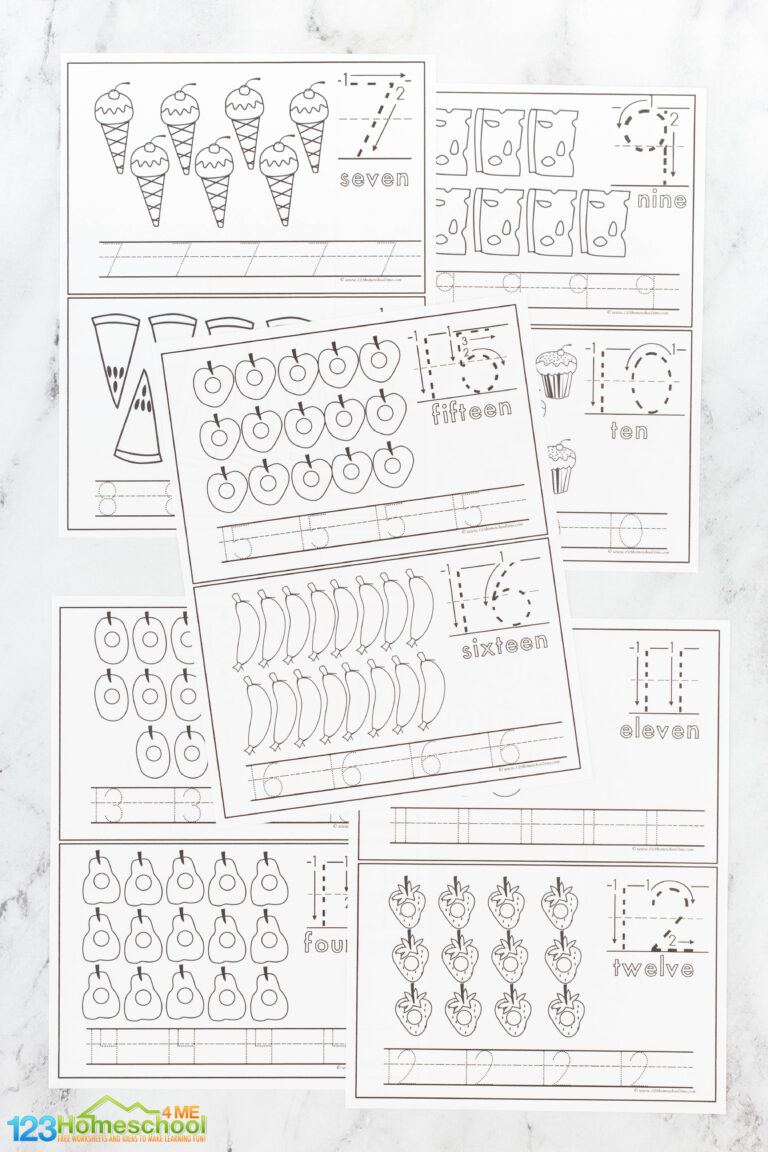 🐛 The Very Hungry Caterpillar Number Tracing Printable Worksheets