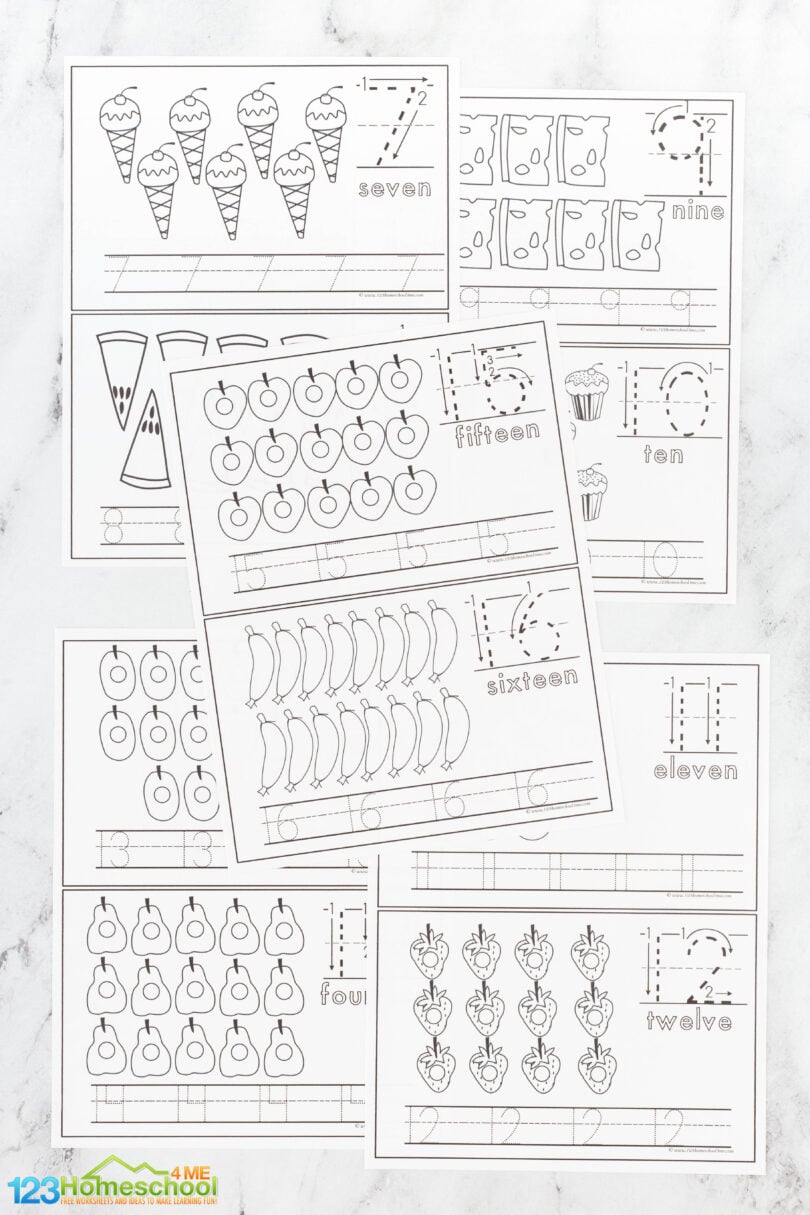 🐛 The Very Hungry Caterpillar Number Tracing Printable Worksheets