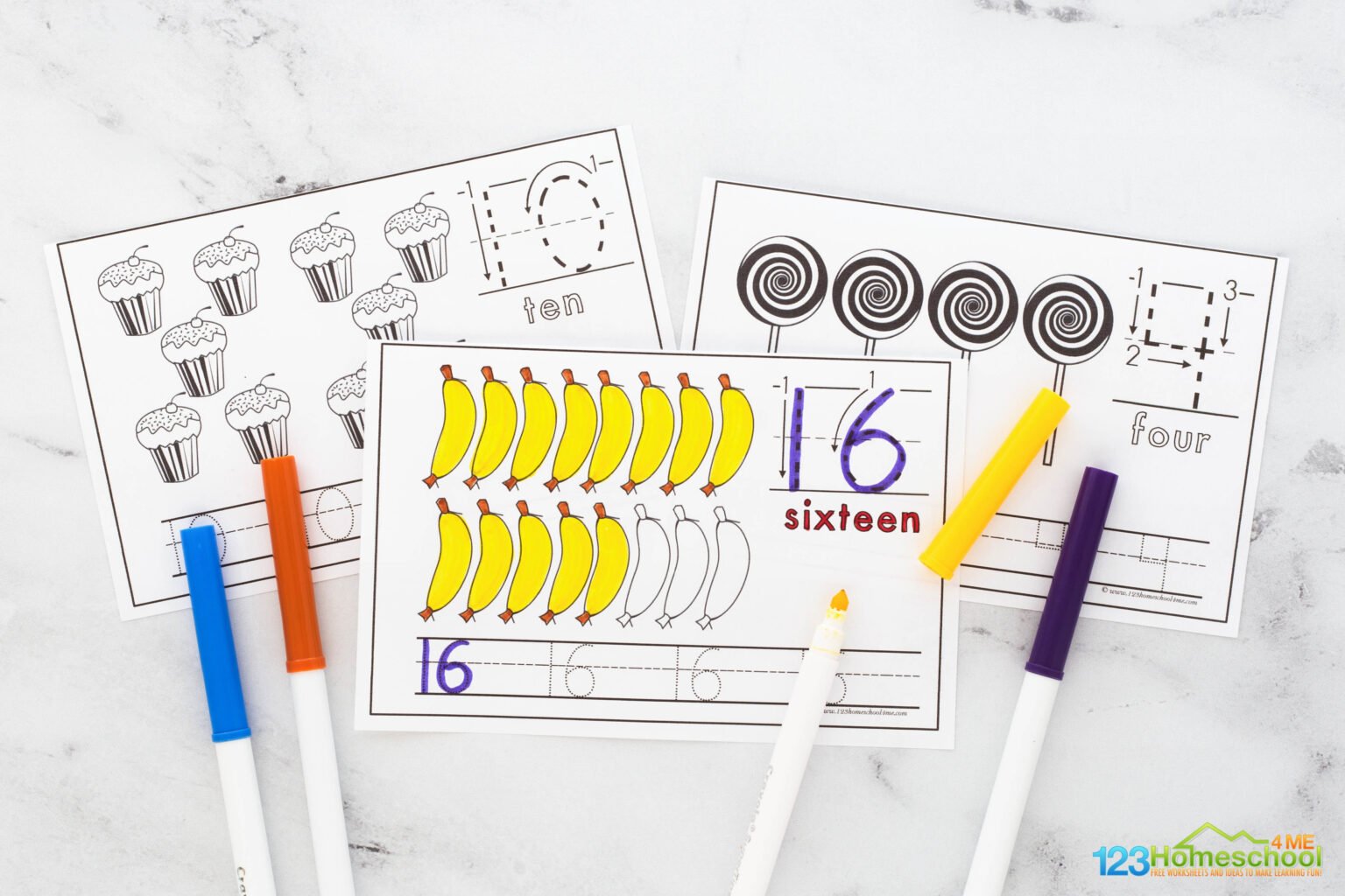 🐛 The Very Hungry Caterpillar Number Tracing Printable Worksheets