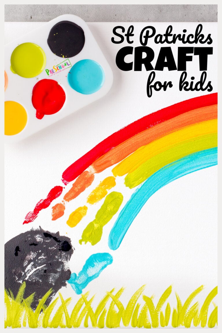🌈 Pretty St Patricks Day Rainbow Handprint Craft